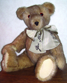 heirloom mink teddy bear by Kelly Brown Brehm